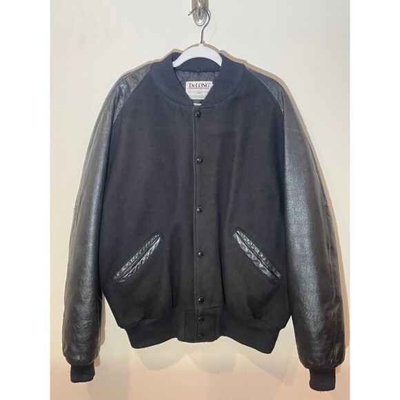 Vintage | Jackets & Coats | Vtg Delong Varsity Letterman Jacket Blank ...